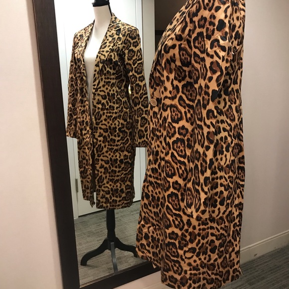 Spiegel | Jackets & Coats | Leopard Print Duster Coat | Poshmark
